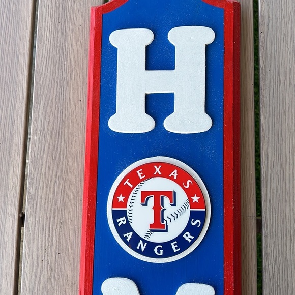 Wall Decor | Texas Rangers Home Sign 2ft Tall Wood Decor Your 223 World ...